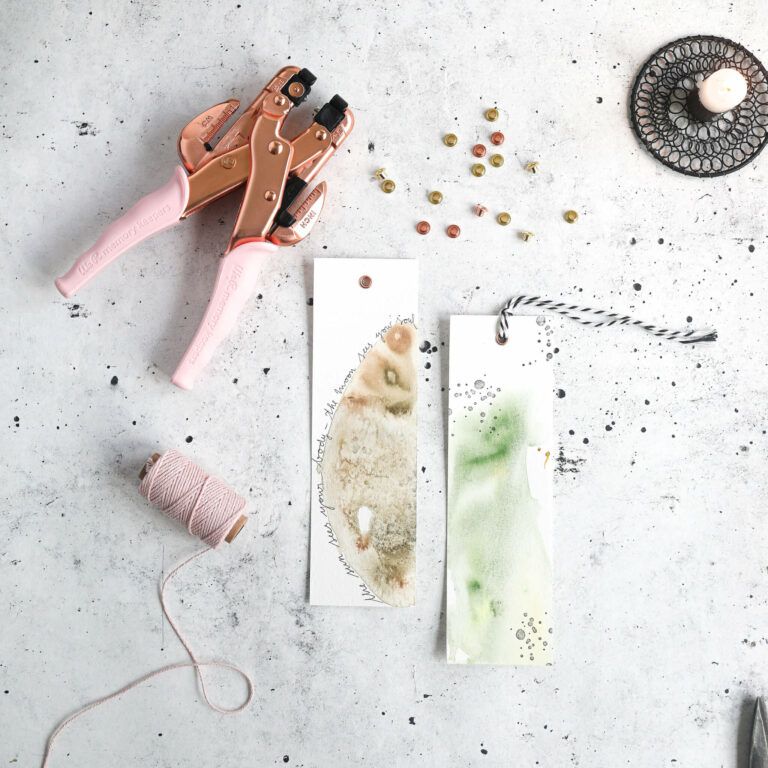 DIY Aquarell Lesezeichen selber machen